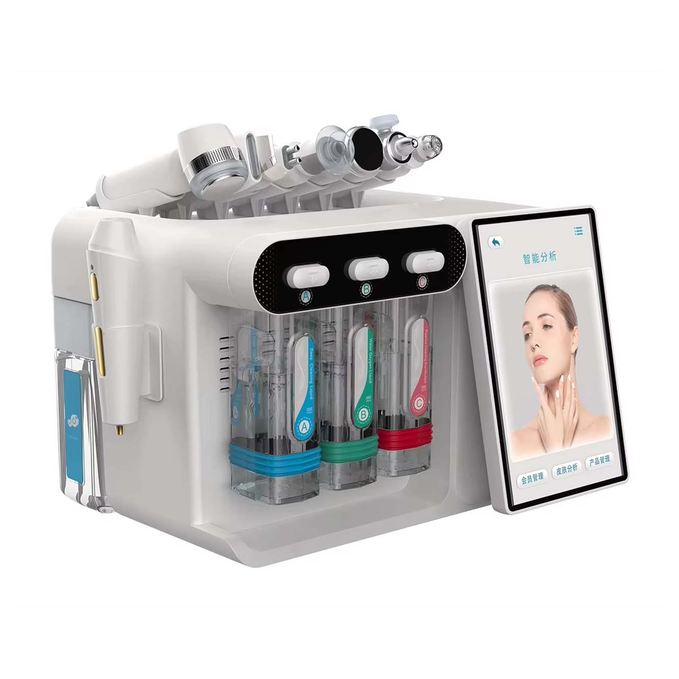 multi facial hydra machine with skin analyser